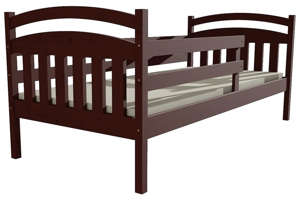 Dětská postel masiv 015 borovice masiv 80 x 200 cm ořech