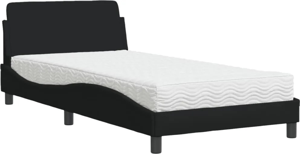 Postel s matrací Dover černá 100 x 200 cm textil 3208346