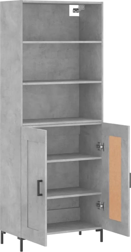 Skříň highboard betonově šedá 69,5x34x180 cm kompozitní dřevo 3189961