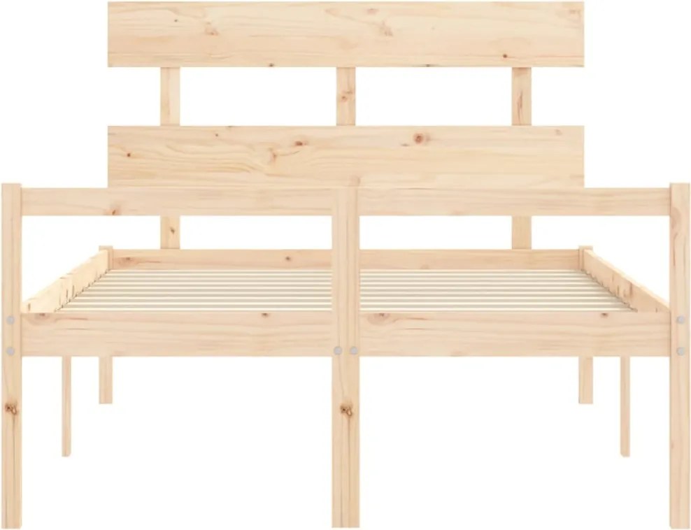 Postel s čelem pro seniory 120x200 cm masivní dřevo 3195346