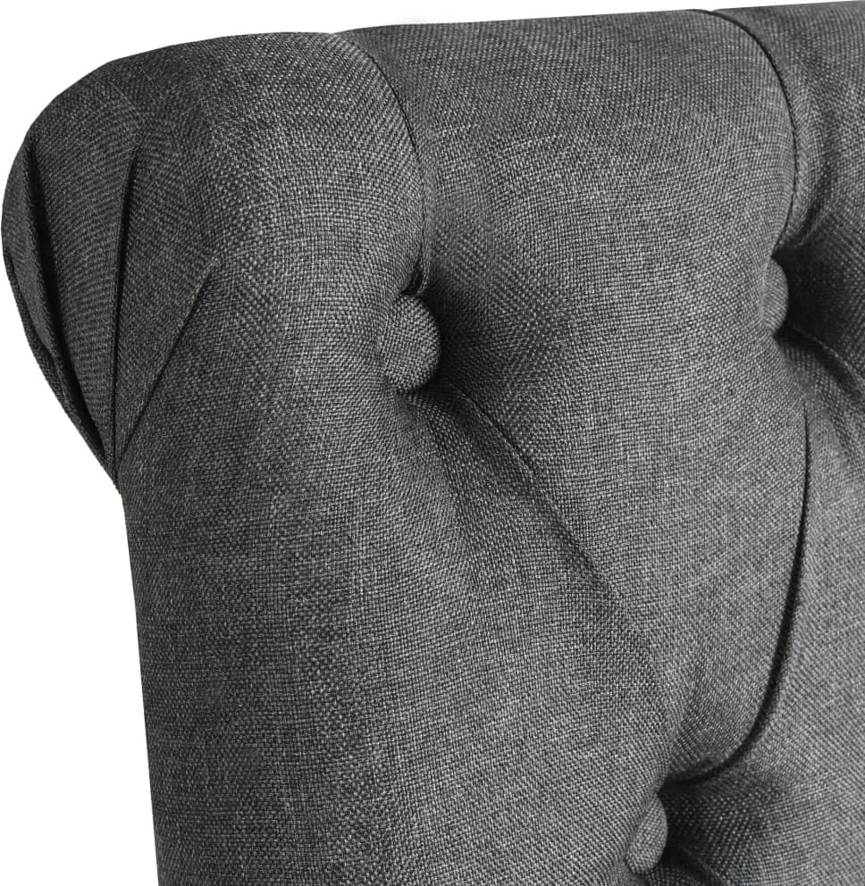 Jídelní židle 4 ks tmavě šedé textil 245515