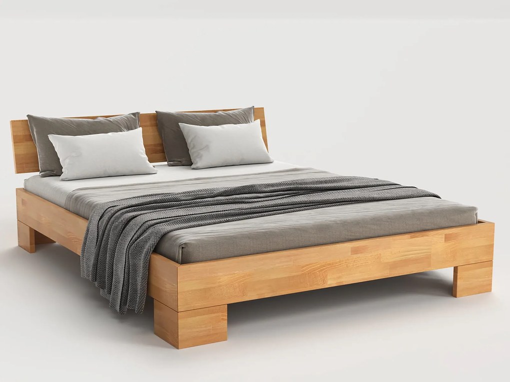 Vysoká postel z bukového dřeva 160x200 cm Alemria