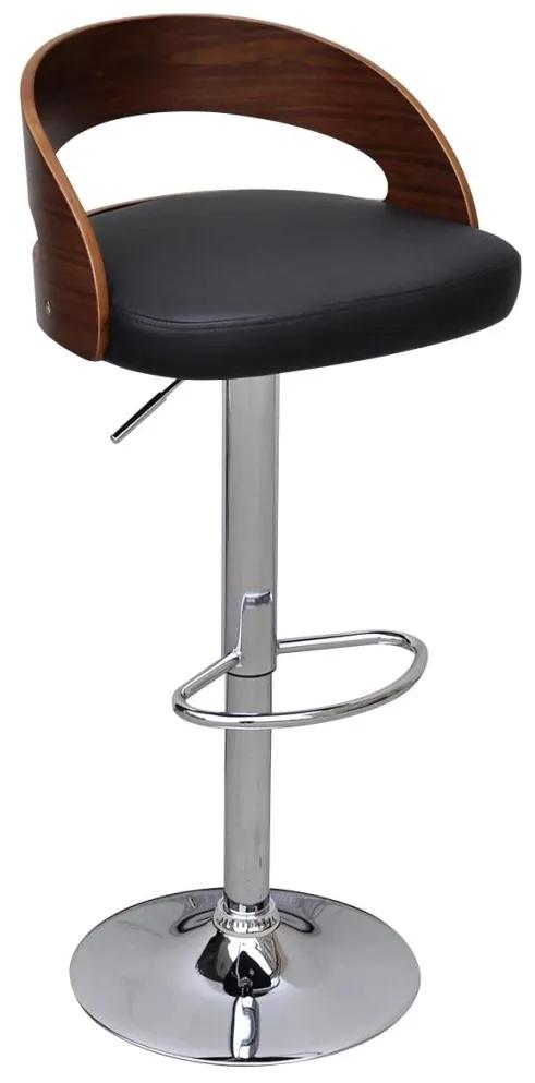 Barové židle Beaulo - 2 ks s rámem z ohýbaného dřeva | nastavitelná výška