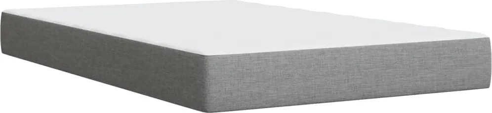 Box spring postel s matrací světle šedá 120 x 200 cm textil 3285366