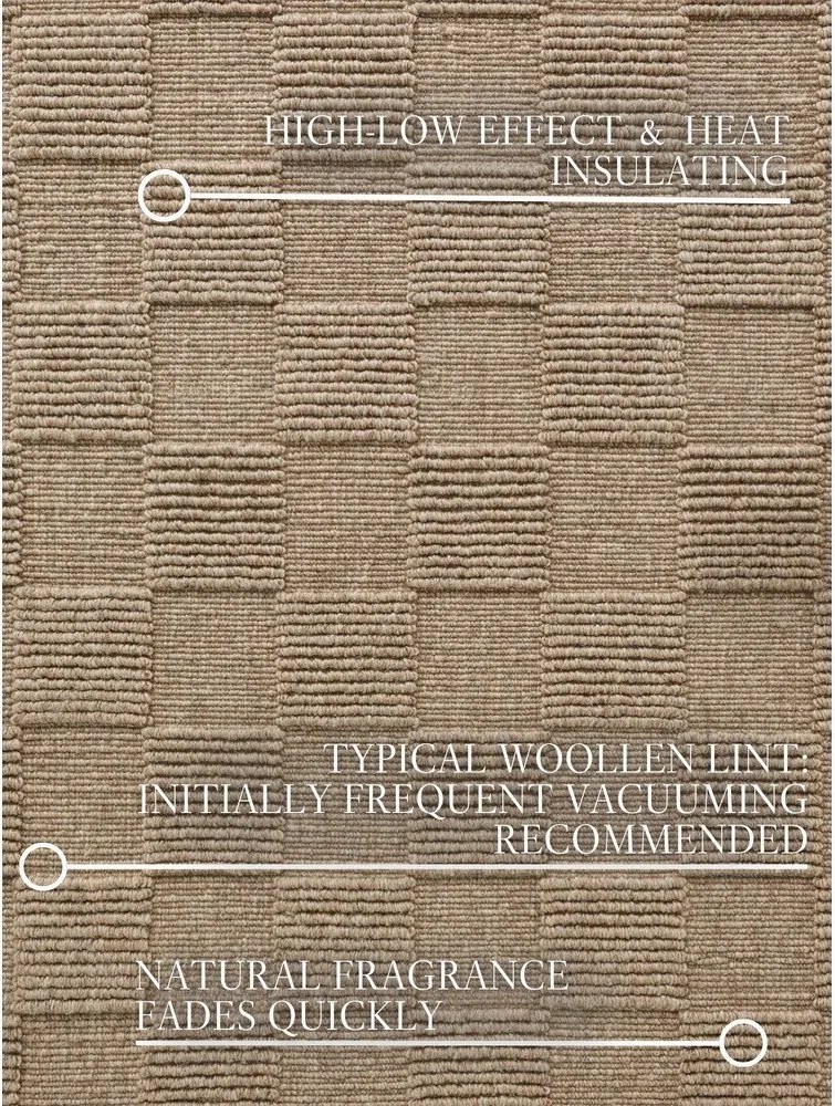 Hnědý ručně tkaný vlněný běhoun 80x200 cm Scala – Villeroy&Boch