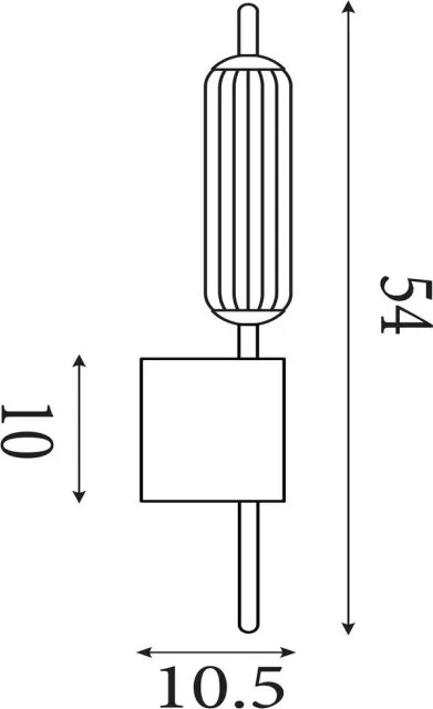 Searchlight 76210CL Stmívatelné nástěnné LED svítidlo CATTAIL LATTE čiré sklo