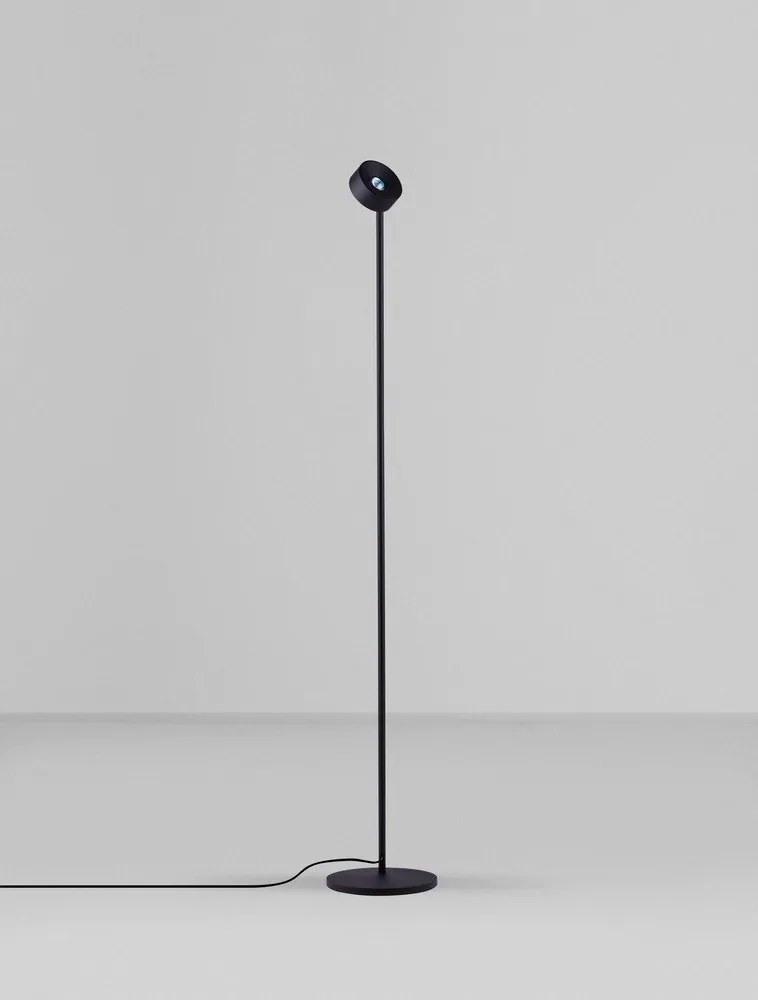 Matně černá kovová LED stojací lampa s ohybatelnou konstrukcí/stmívatelná (výška 121 cm) Irida – Nova Luce