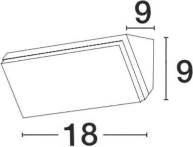 NV 9270028 Venkovní nástěnné svítidlo KEEN bílý hliník akrylový difuzor LED 12W 3000K 220-240V 108st. IP65 - NOVA LUCE