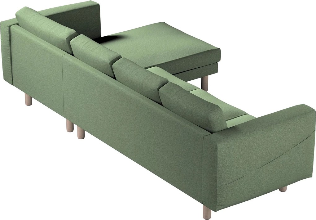 Potah na pohovku IKEA Norsborg 4-místná se šezlongem barva zelená látka pletený vzor