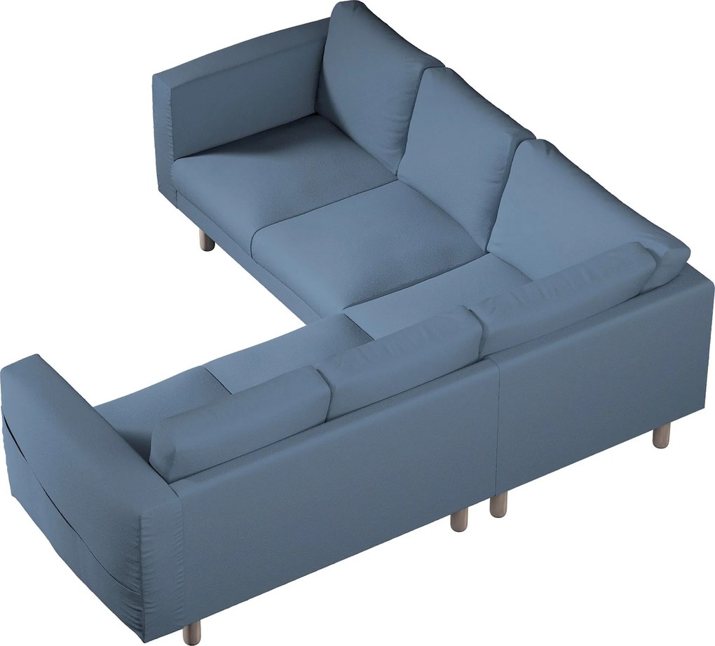 Potah na pohovku IKEA Norsborg rohová 4-místná barva modrá látka pletený vzor