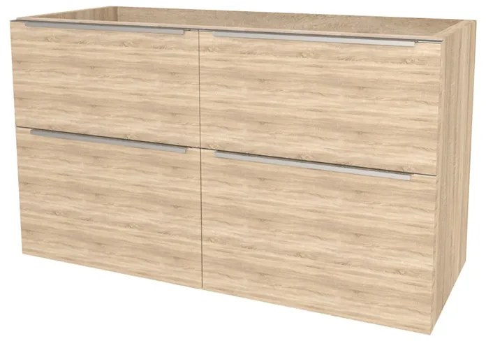 Mereo Mailo, koupelnová skříňka 121 cm, chrom madlo, Multidecor, Dub Bardolino CN593SDBAR
