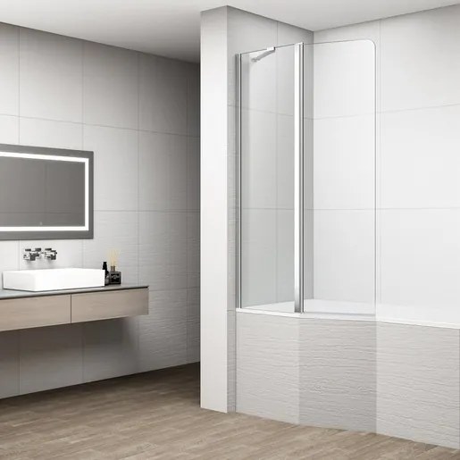 Polysan Rota vanová zástěna 150x90 cm chrom FA920