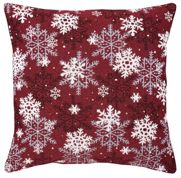 SCANquilt povlak MOTIV vločky červenobílá 45 x 45 cm