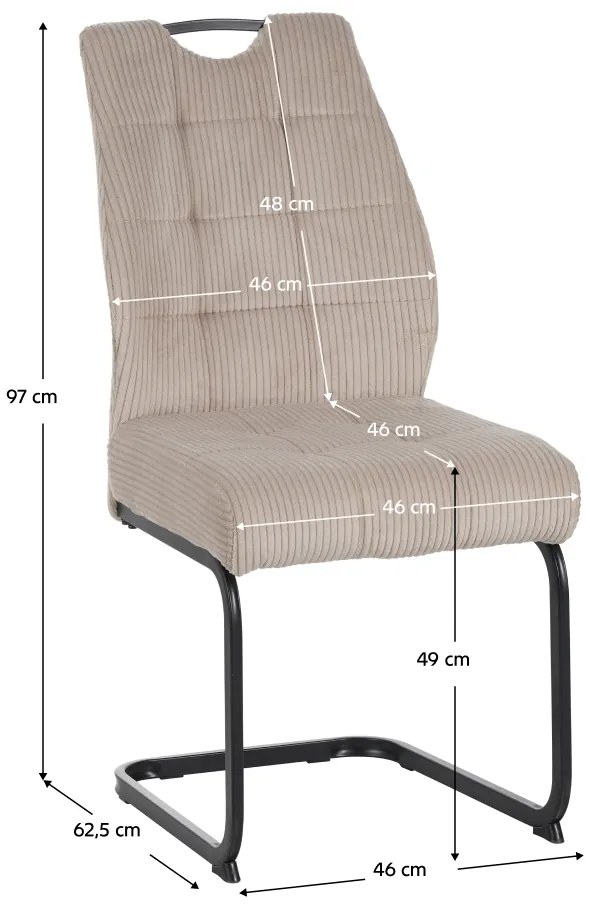 Kondela Jídelní židle, hnědošedá Taupe/černá, KELMA