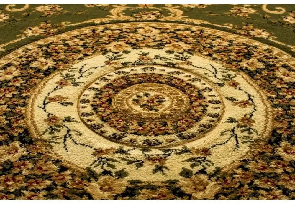 Kusový koberec klasický vzor 3 zelený ovál 70x140cm | BIANO