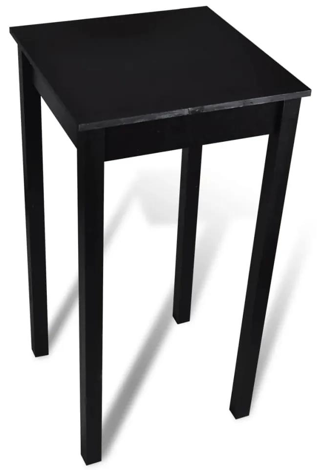 240379 vidaXL Černý barový stůl MDF 55 x 55 x 107 cm