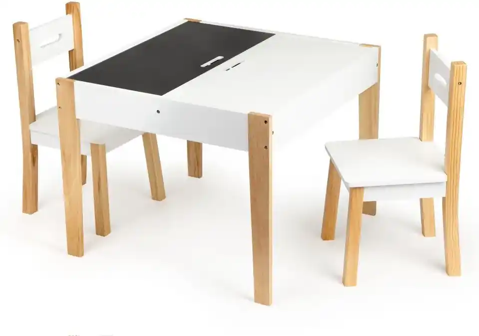 Bestent Dětský dřevěný stolek MULTI + 2 židle | BIANO