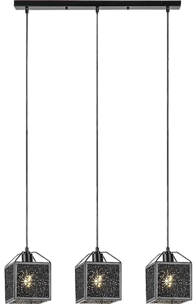 Rabalux 72219 - Lustr na lanku SAMILO 3xE27/40W/230V černá