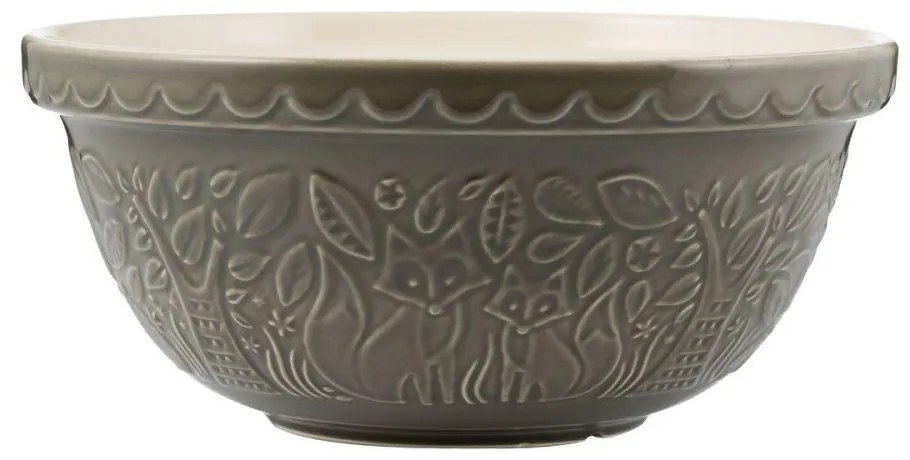 Mason Cash Porcelánová mísa In the Forest Grey Fox 4 l, šedá barva, porcelán