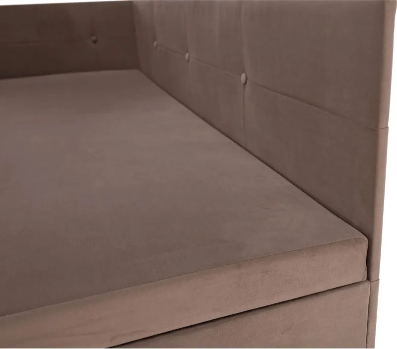 Válenda AURIA UNI 90x200 s úložným prostorem, hnědá Taupe Trinity 06 Kondela 0000395672