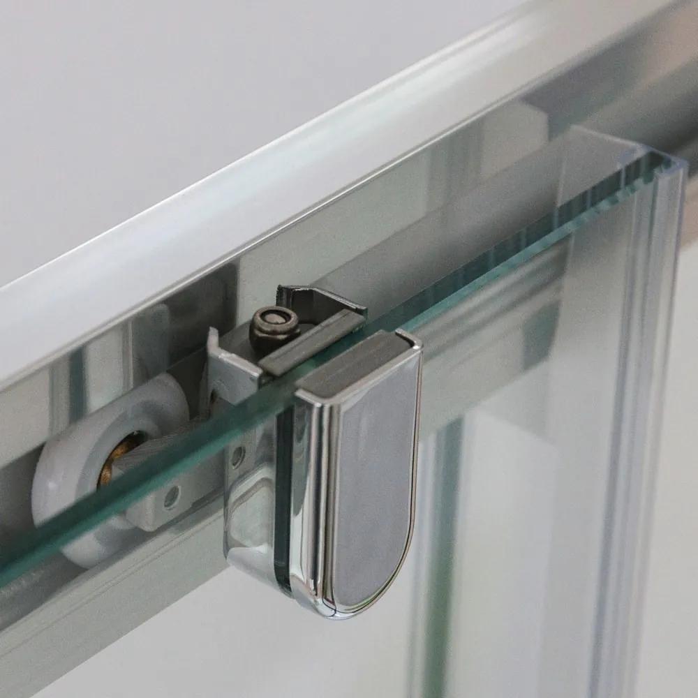 Roth EXCLUSIVE LINE ECD2P Posuvné sprchové dveře pro instalaci do niky 150 cm Profil: Lesk, Sklo: Hladké čiré