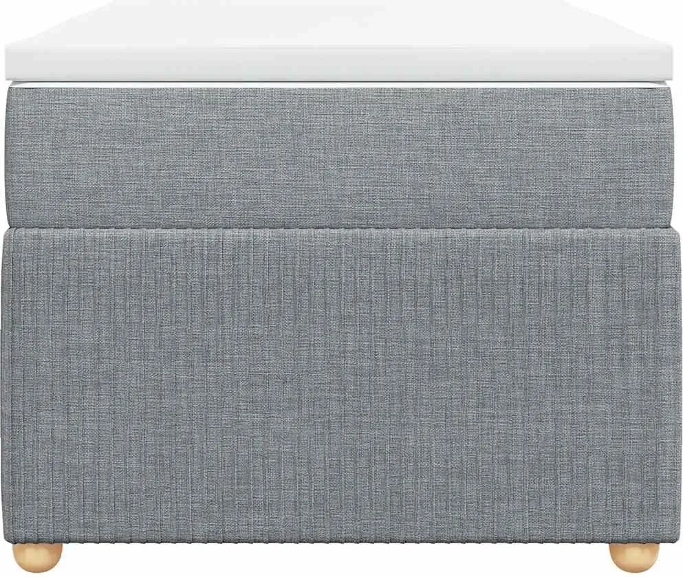 Box spring postel s matrací světle šedá 90x190 cm textil 3285532