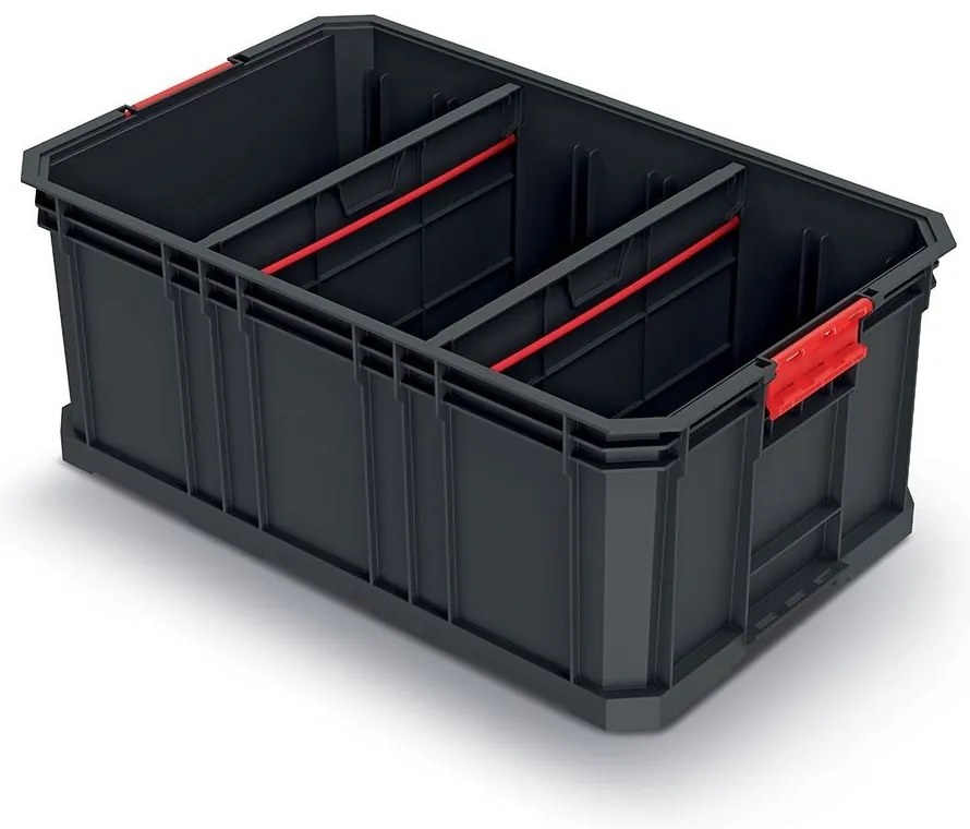 Přepravní box C, 52 × 32,9 × 21 cm, přepážky, černá