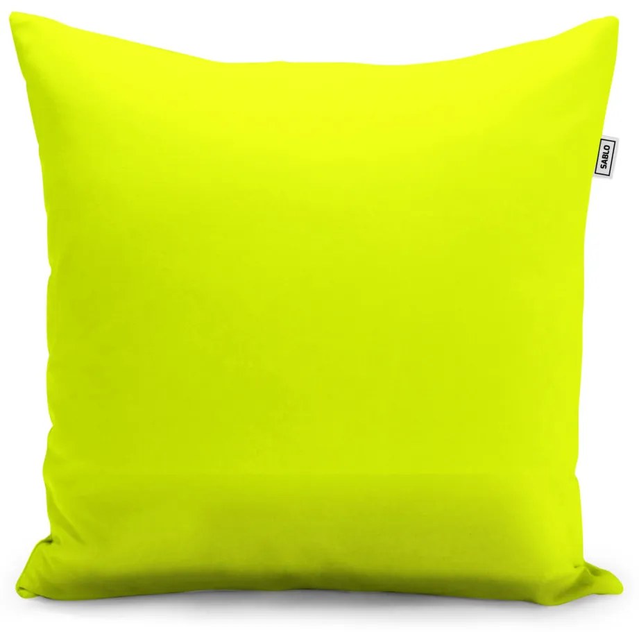 Polštář SABLO - Neonová žlutá 40x40 cm
