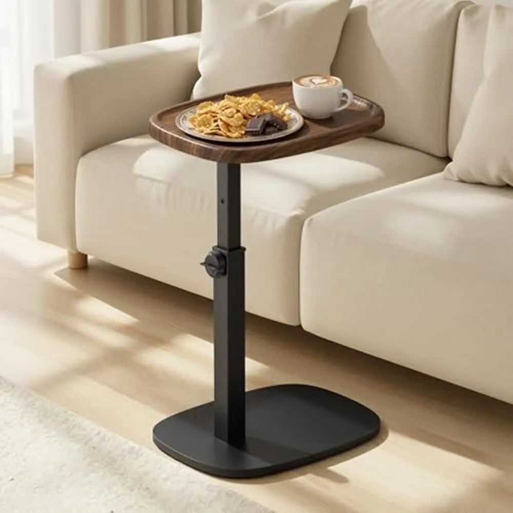 Výškově nastavitelný odkládací stolek Vasagle Cujo 40 cm černý/ořech