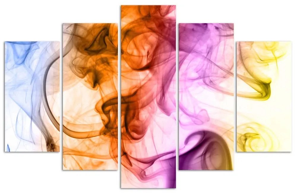 Gario Obraz na plátně Hra s barvami - 5 dílný Rozměry: 100 x 70 cm