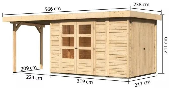 Dřevěný zahradní domek RETOLA 3 Lanitplast 319 cm