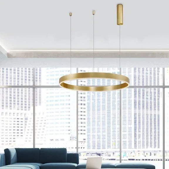 LED lustr Motif 80 zlaté stmívatelné