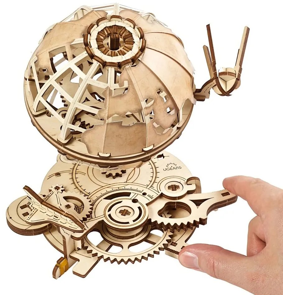 Ugears 3D dřevěné mechanické puzzle Globus