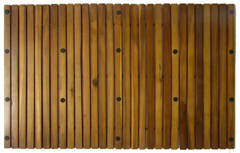 Koupelnová předložka 2 ks 80 x 50 cm akáciové dřevo