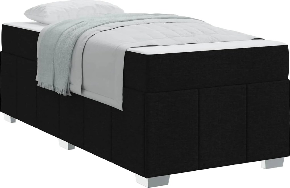 Rám postele s matrací Černá 100 x 200 cm textil 3398267