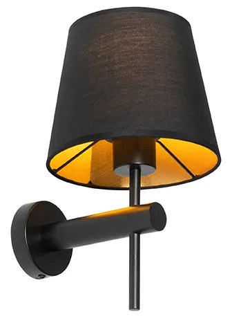 Moderní nástěnná lampa černá - Pluk