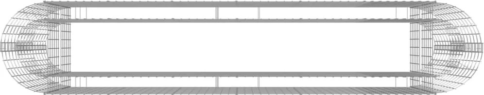 Gabionový vyvýšený záhon pozinkované železo 260 x 50 x 100 cm 152034
