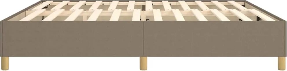 Rám postele s boxspringem taupe 200 x 200 cm textil 3120989