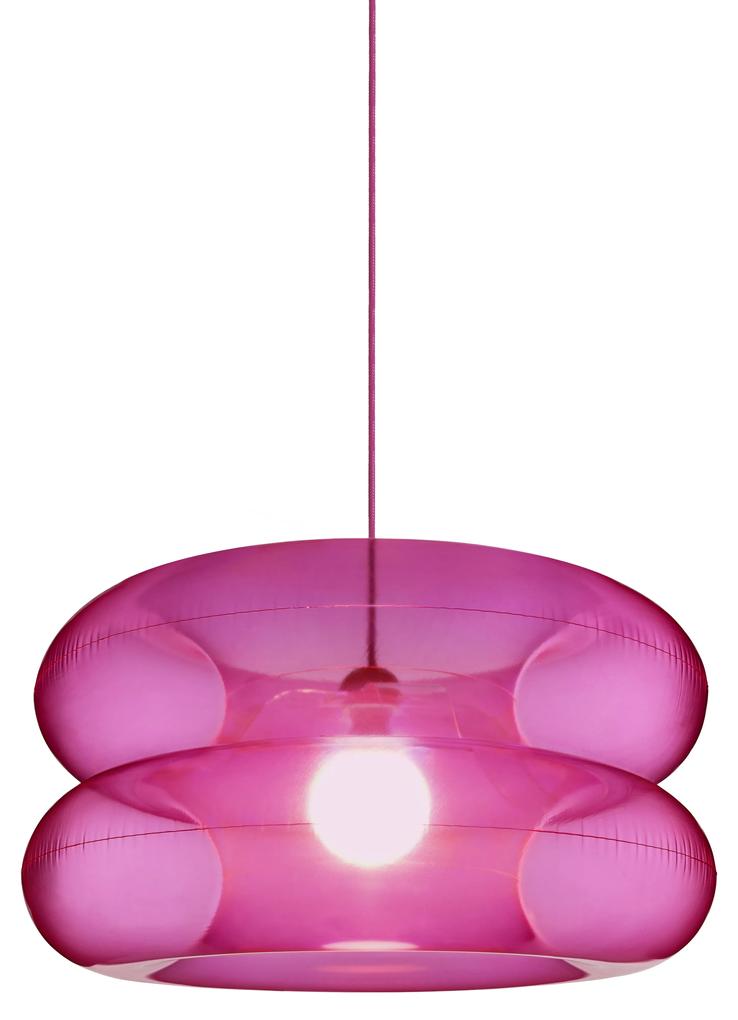 Puff Buff Big Pink, nafukovací růžové závěsné svítidlo, 1x20W E27, prům. 65cm