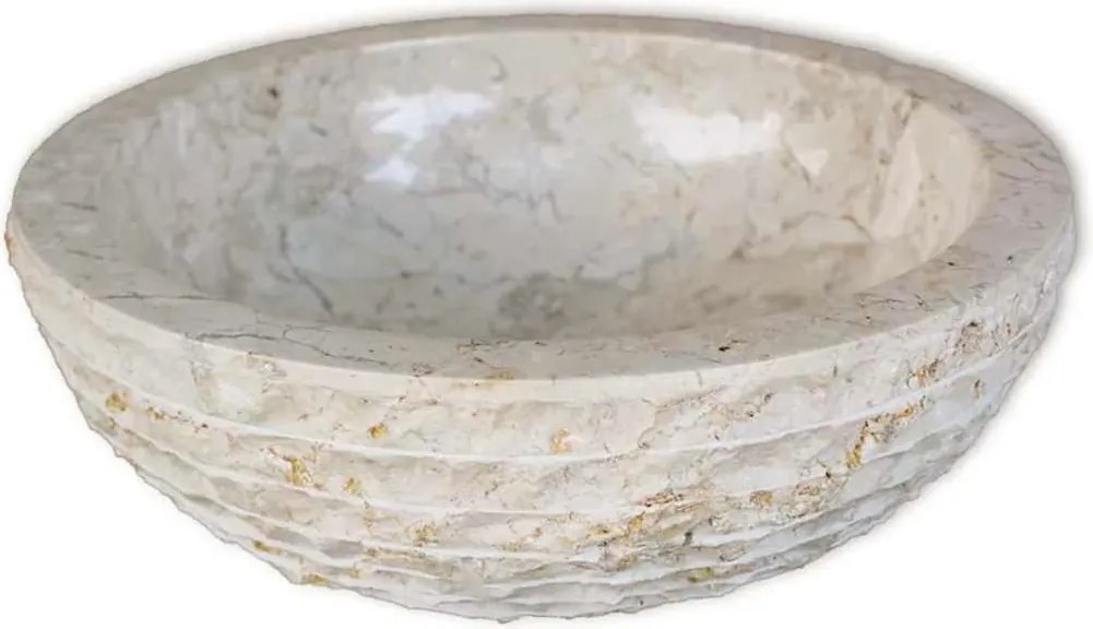 Umyvadlo mramorové 40 cm krémové 242673