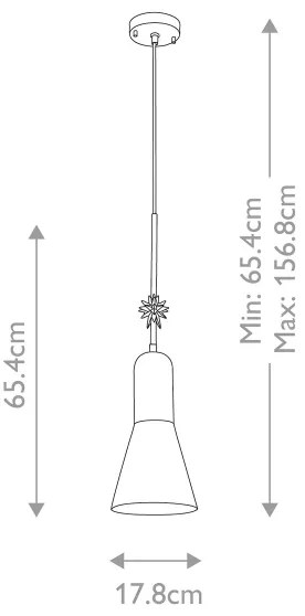 Elstead ETOILE-P-M-MB - Lustr na lanku ETOILE 1xE27/60W/230V pr. 17,8 cm černá