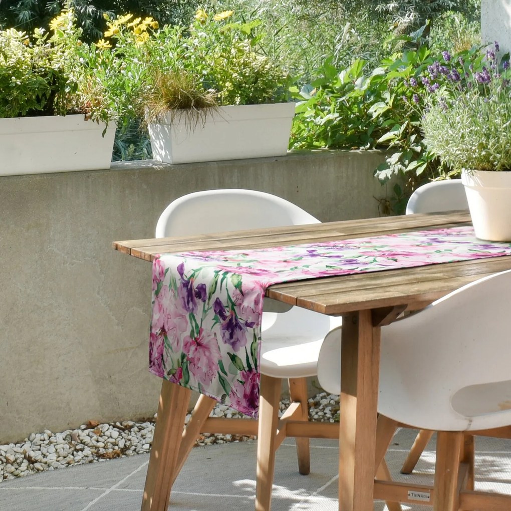ZAHRADNÍ VODĚODOLNÝ BĚHOUN NA STŮL GARDEN 40X140 CM KVĚTY