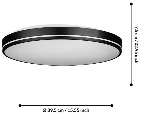 Eglo 75706 - LED Stmívatelné stropní svítidlo LED/22W/230V 3000-6500K + DO