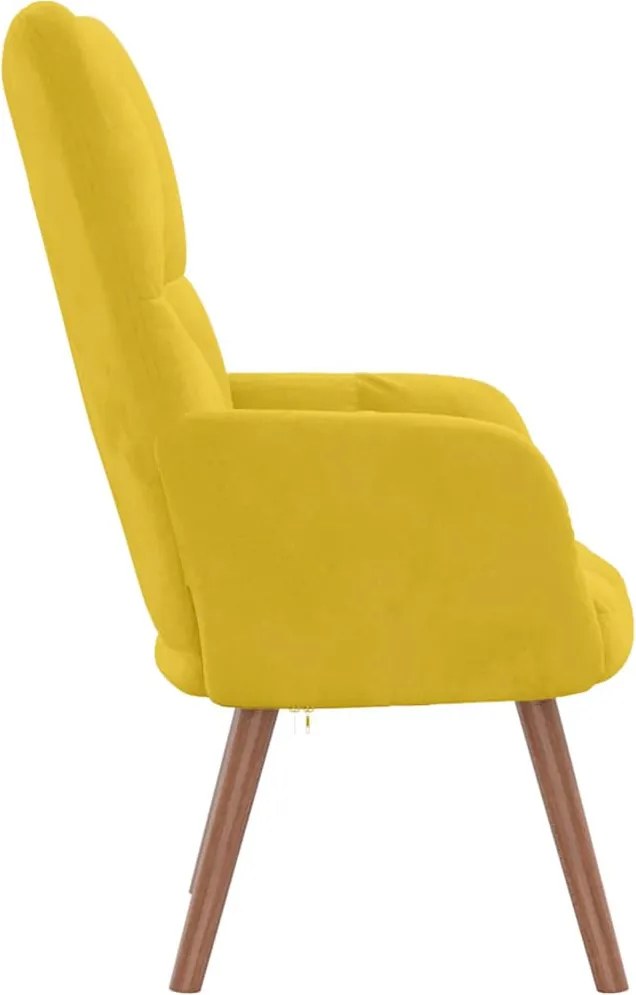 Relaxační křeslo hořčicově žluté samet 328058