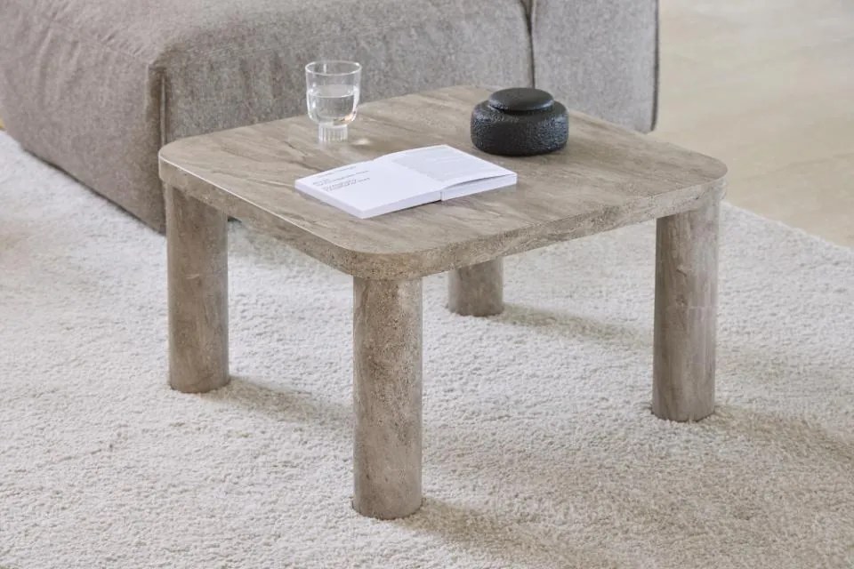 Konferenční stolek Solano 60 cm mramor šedý