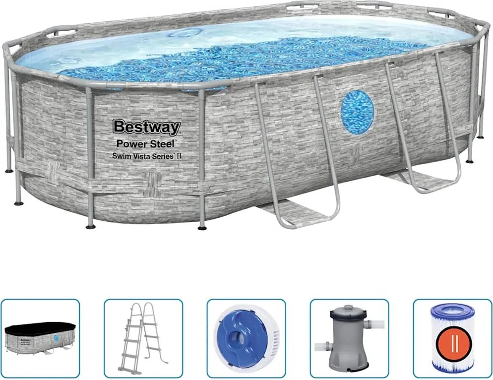 Bestway Bazén Power Steel s příslušenstvím 427 x 250 x 100 cm
