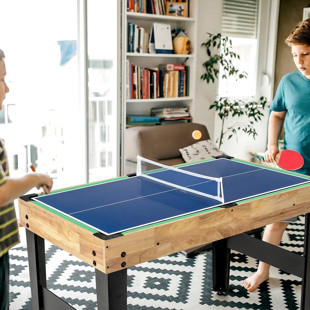 Costway 1055 cm multifunkční stůl 10-in-1 kombinovaný se stolním fotbalem