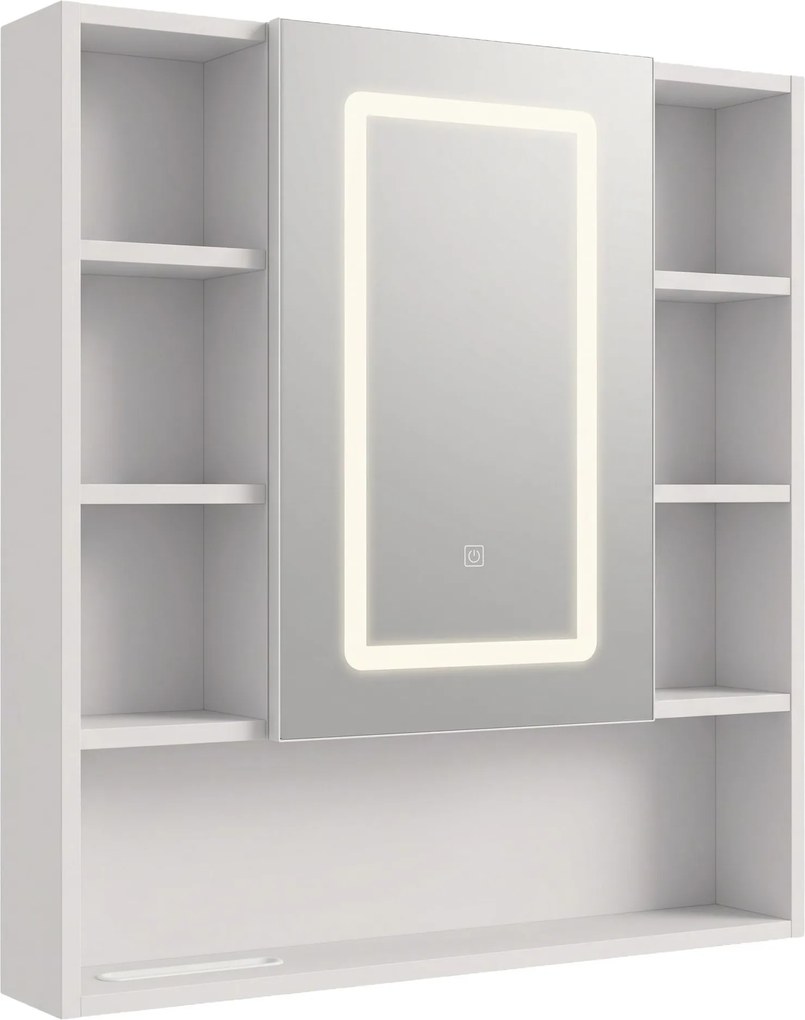 Rea, Zrcadlová skříňka s LED osvětlením Rea Luna 70x80cm, REA-M0405