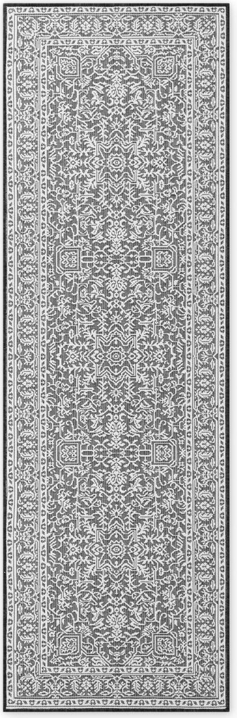 NORTHRUGS, Běhoun Duet Kona 106248 Black/White - na ven i na doma, 80x250, černobílá, chodba / předsíň