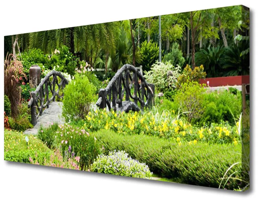 Obraz na plátně Botanická Zahrada Most Umění 140x70 cm
